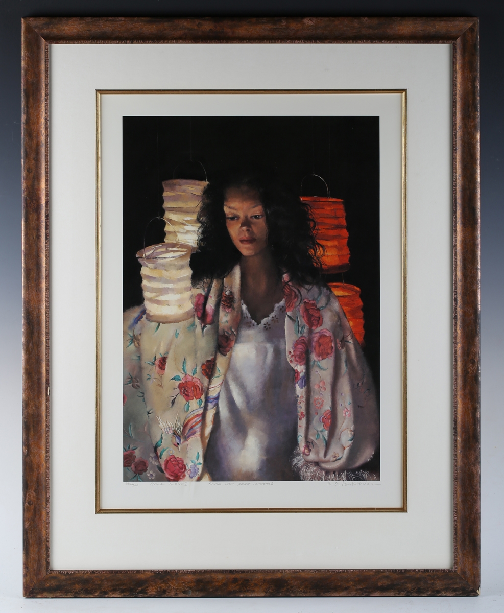 Robert Lenkiewicz | Anna with Paper Lanterns | MutualArt