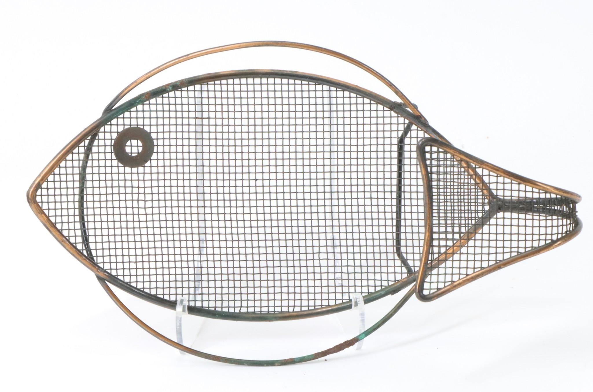 Frederick Weinberg | 5d; fish form wire mesh basket server | MutualArt