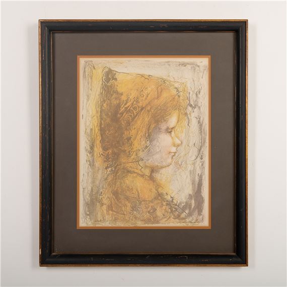 Edna Hibel | Dutch Girl is an original color lithograph on paper ...