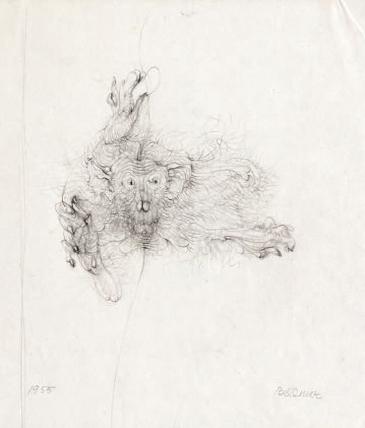 Hans Bellmer | ANIMAL WITH PHALLIC NOSE (1955) | MutualArt