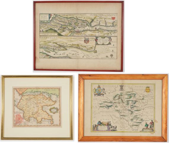 Herman | 3 Hand-colored engraved maps | MutualArt