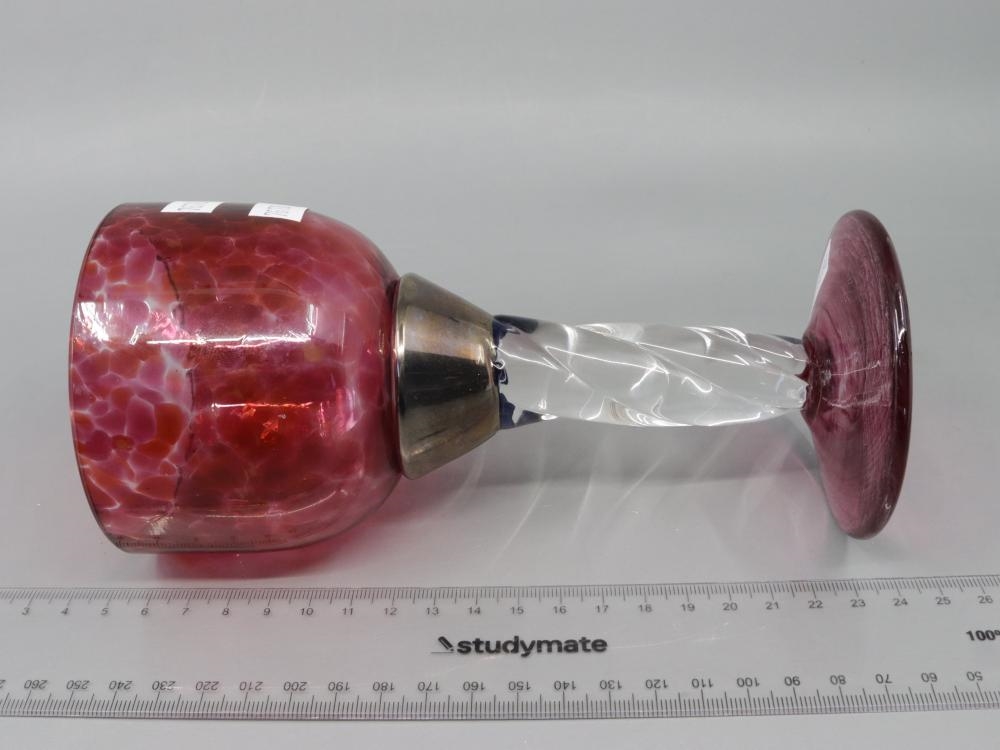 Colin Heaney | PINK BOWL AND FOOT WITH TWISTED STEM | MutualArt