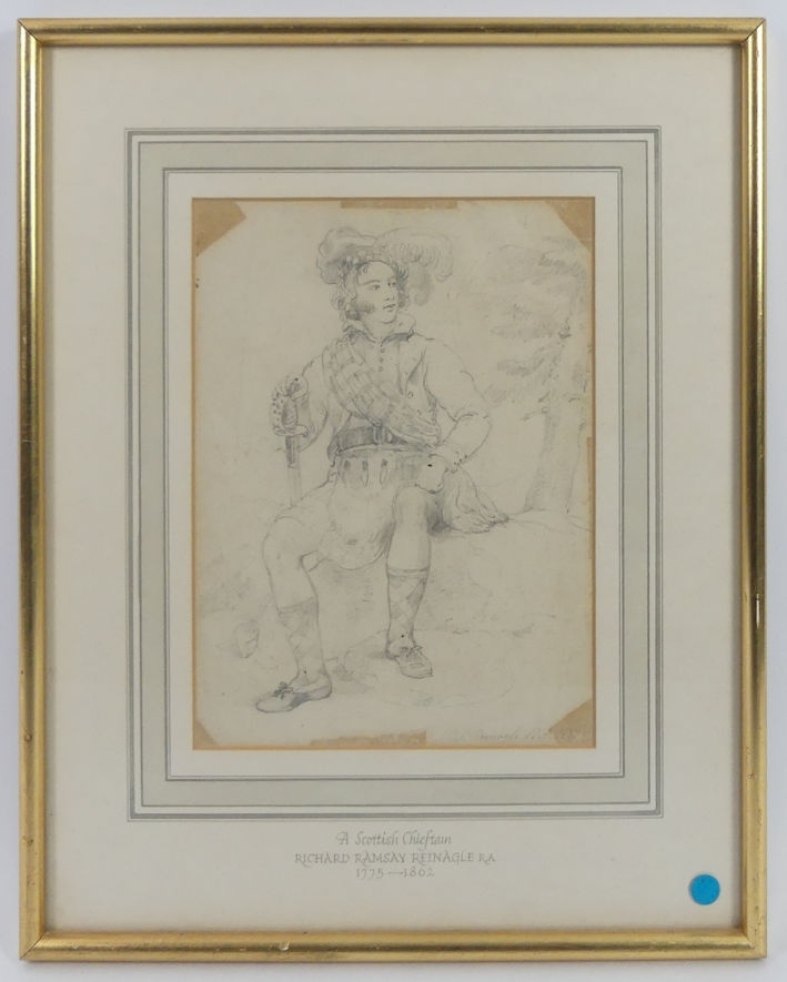 Ramsay Richard Reinagle | pencil drawing of a Scottish Chieftain (1837 ...