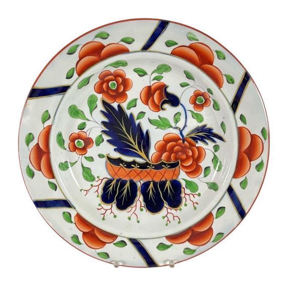 Cobalt | Gaudy Dutch War Bonnet Pattern Plate | MutualArt