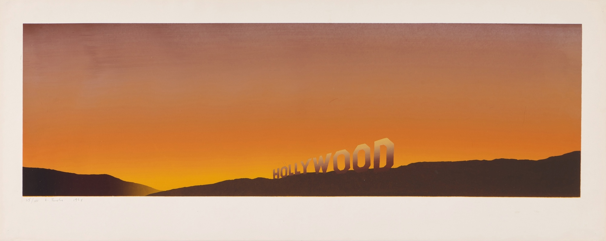 Ed Ruscha | Hollywood (1968) | MutualArt