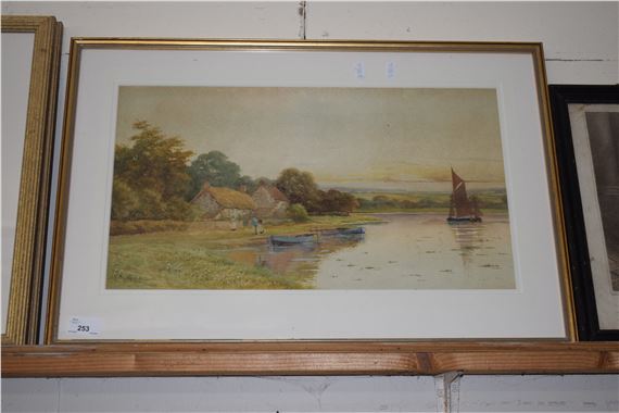 George Oyston | George Oyston study of figures by a river side | MutualArt