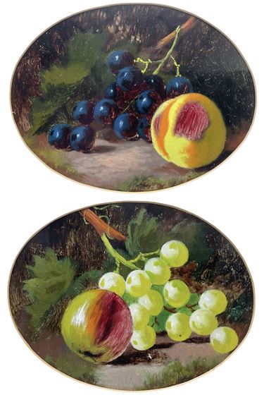 Charles Henry Slater | Still Life of Apples and Grapes | MutualArt