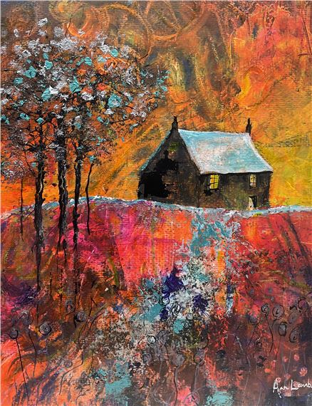 Ann Lamb | Sunset Over a Cottage | MutualArt