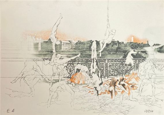 Henri Cueco | Henri CUECO (1929-2017) The gymnasts Artist's proof 21 x ...