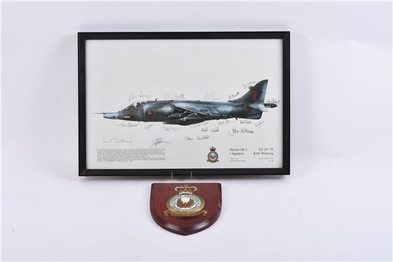Dugald Cameron | RAF 1 Fighter Squadron signed print and mess plaque ...
