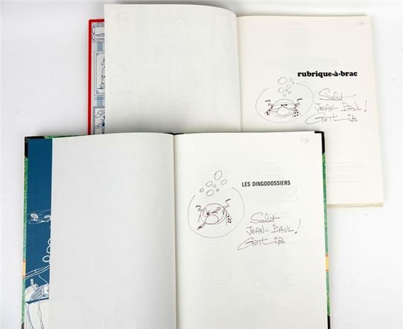 Gotlib | Two small dedications on the dingodossiers and Rubrique à brac in good general ...