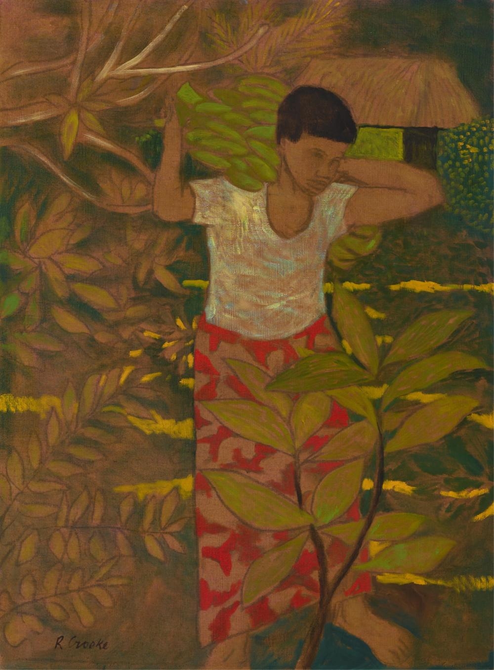 Ray Crooke | Native with Bananas | MutualArt