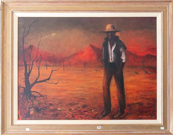 Australian School | Stockman in Australian landscape | MutualArt