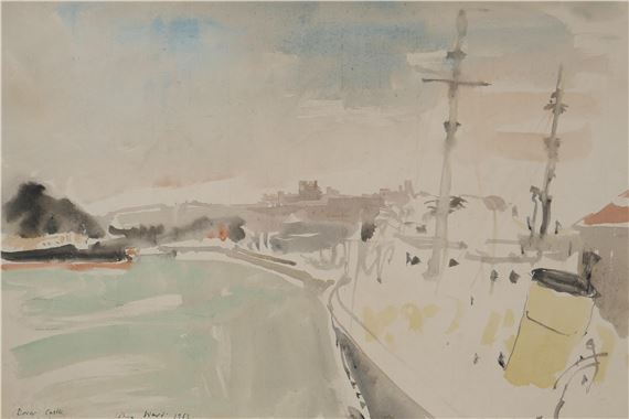 John Stanton Ward | Dover Castle from the harbour | MutualArt