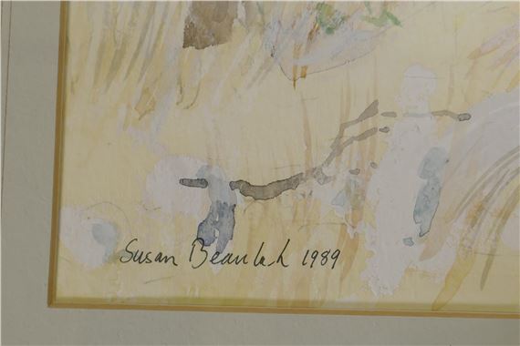 Susan Beaulah | figure resting under the shade of trees (1989) | MutualArt