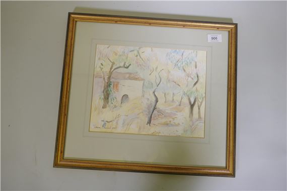 Susan Beaulah | figure resting under the shade of trees (1989) | MutualArt