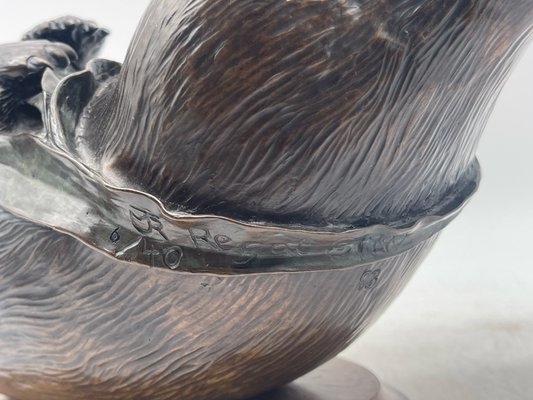 Mary Regat | A patinated bronze otter | MutualArt