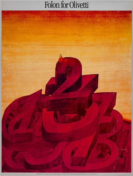 Jean-Michel Folon | LE CALCUL / FOLON FOR OLIVETTI (1990) | MutualArt