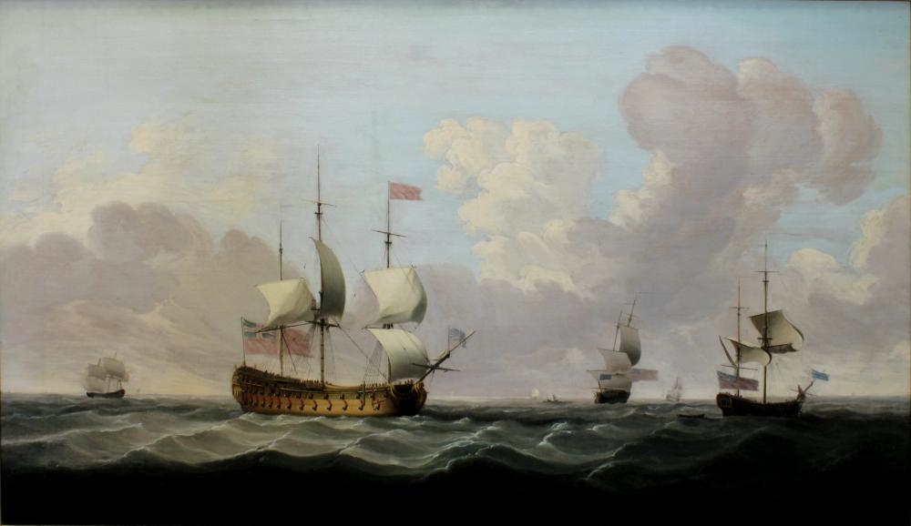 Charles Brooking | A Flagship wearing a flag of the Vice Admiral of the ...