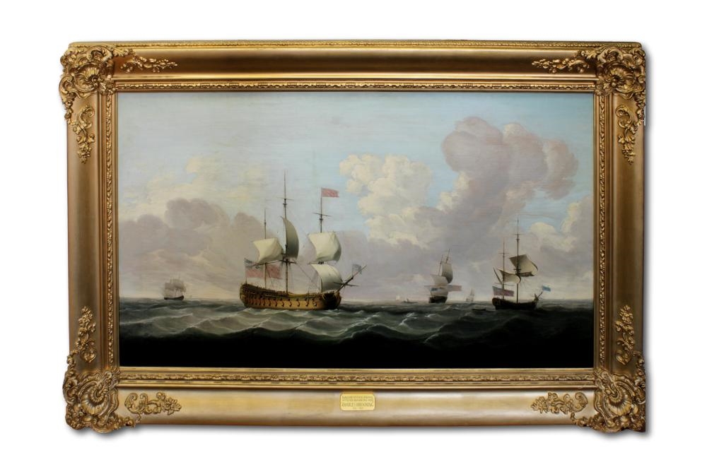 Charles Brooking | A Flagship wearing a flag of the Vice Admiral of the ...