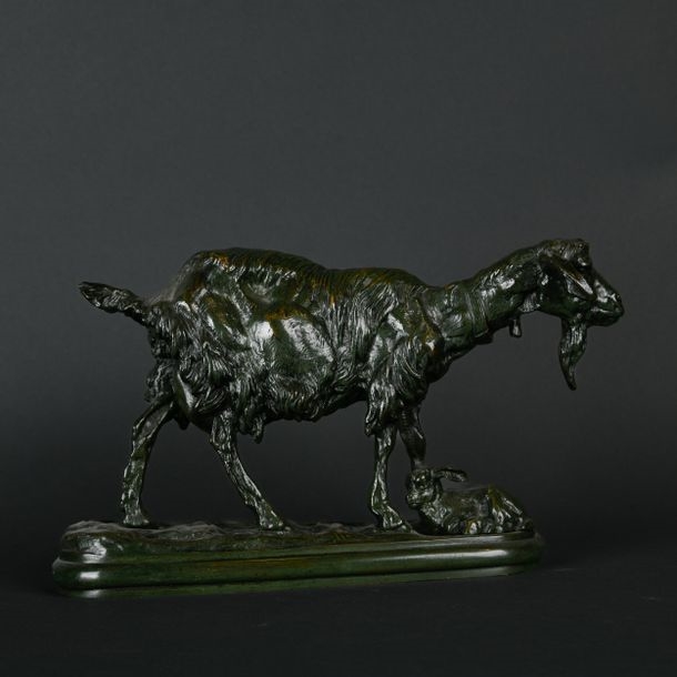 Emmanuel Frémiet | Chèvre et son chevreau | MutualArt