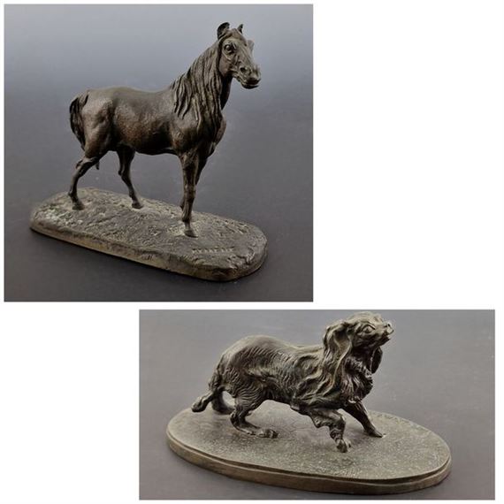 Pierre-Jules Mene | Arabian horse standing still and King Charles rider ...