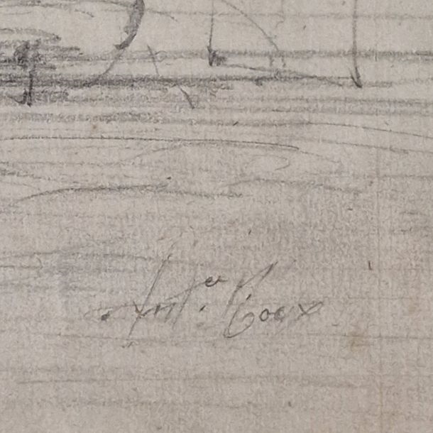 Antoine Roux | Study of a boat with mast MINE | MutualArt