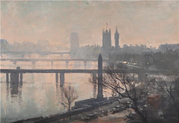 Edward Brian Seago | THE THAMES AT WESTMINSTER | MutualArt