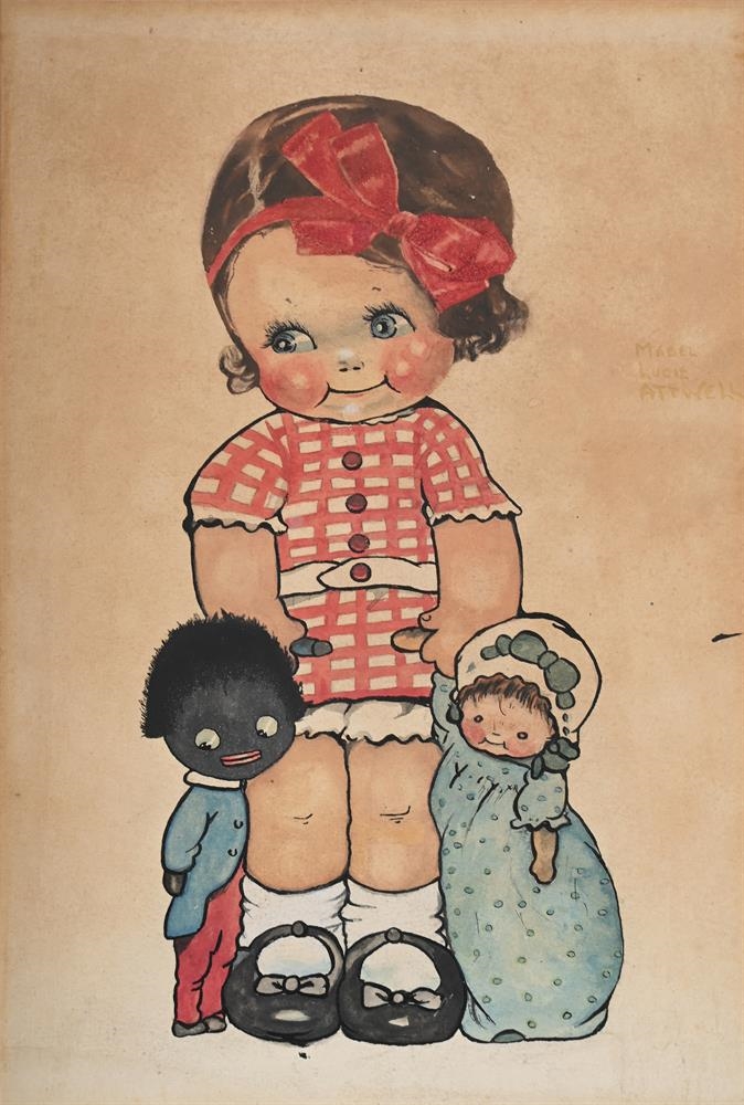 Mabel Lucie Attwell | CHILD WITH DOLLS | MutualArt