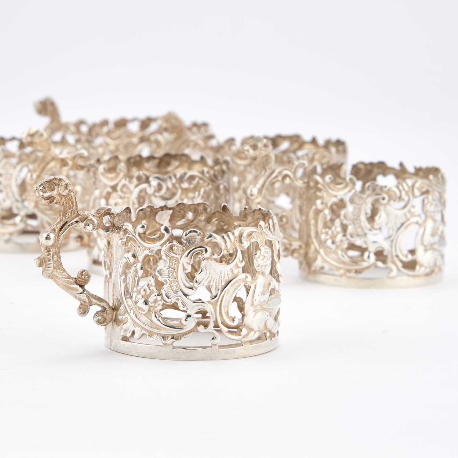 William Comyns | A SET OF SIX VICTORIAN SILVER TEA GLASS HOLDERS (1899 ...