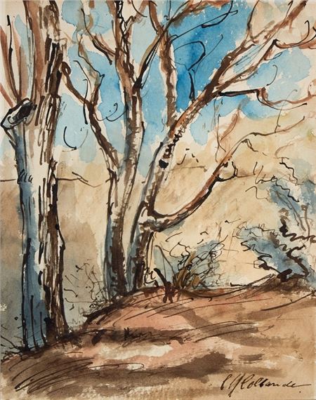 Colland Constantin von Mitschke | Baumbestandene Herbstlandschaft (1956 ...