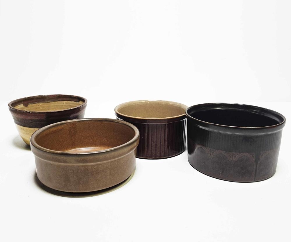 Royal Doulton | Three vintage stoneware baking vessels including a ...