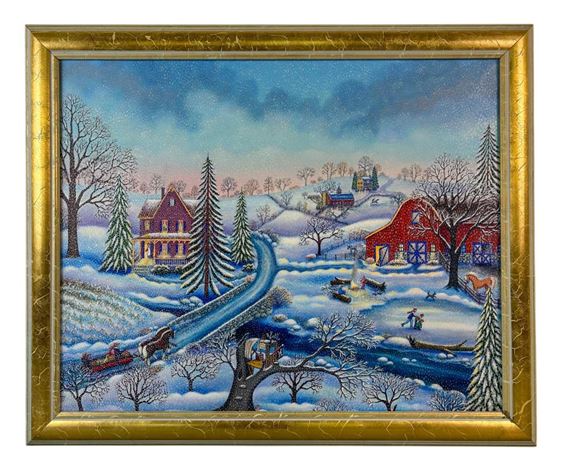 Kathy Jacobsen | Kathy Jakobsen (b.1952) American Folk Art Painting ...