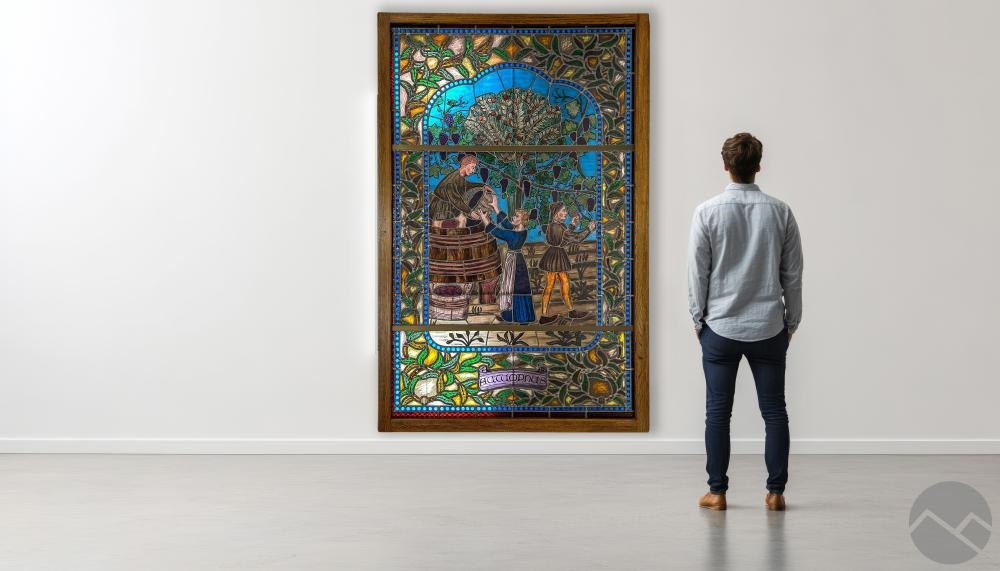 Patrick | French Medieval Style Autumn Stained Glass Window | MutualArt