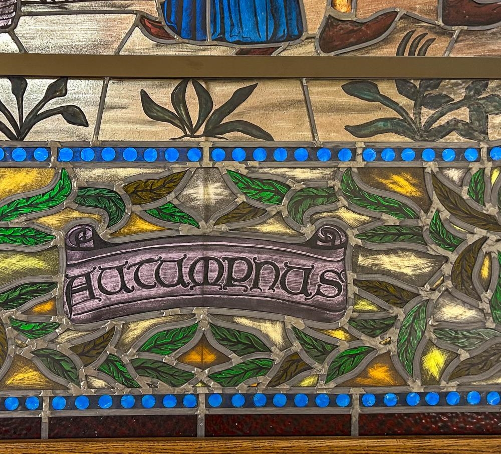 Patrick | French Medieval Style Autumn Stained Glass Window | MutualArt