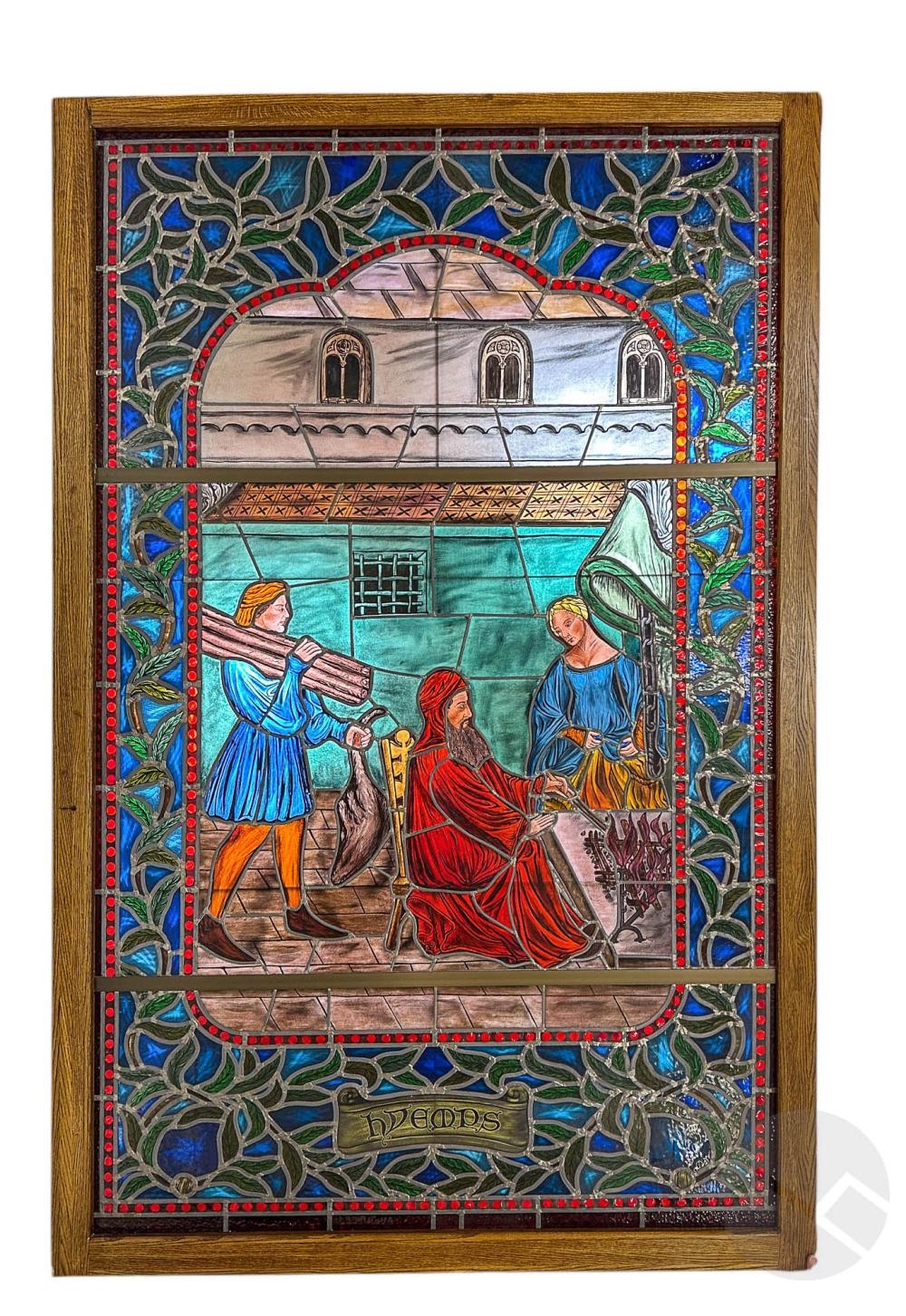 Patrick | French Medieval Style Winter Stained Glass Window | MutualArt