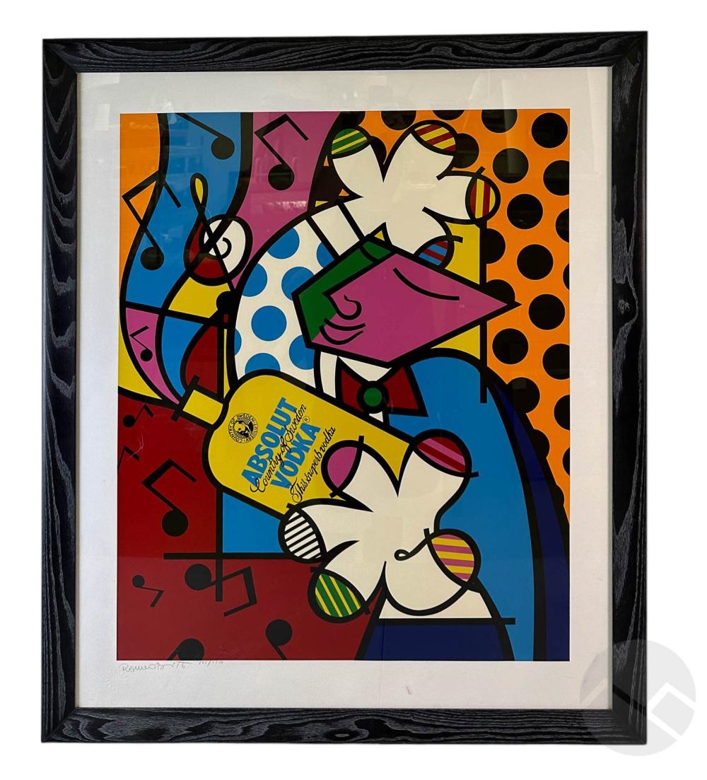Romero Britto | Romero Britto (b.1963) Absolut Britto Litho SIGNED ...