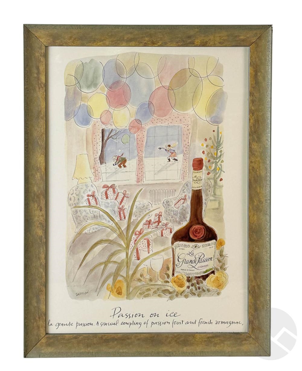 Jean-Jacques Sempé | Grand Passion Advertisement Poster 2pc | MutualArt