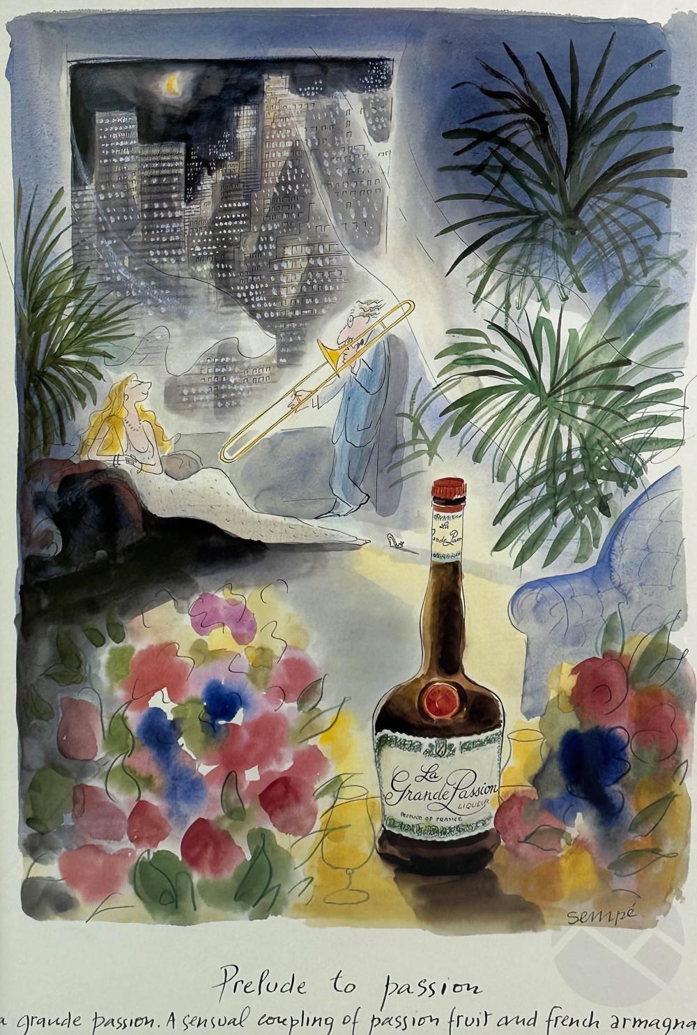 Jean-Jacques Sempé | Grand Passion Advertisement Poster 2pc | MutualArt