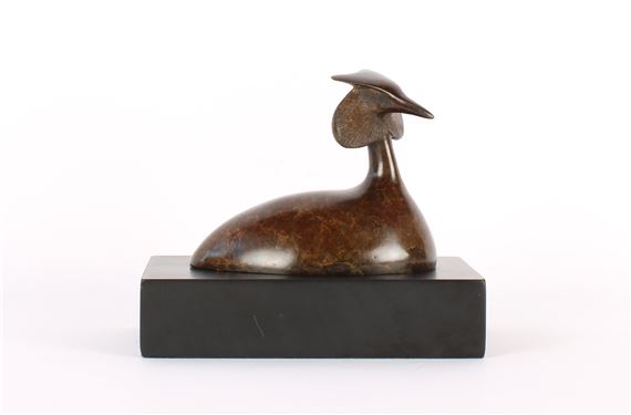 Elfyn Roberts | Great Crested Grebe Bronze Sculpture (1950s) | MutualArt