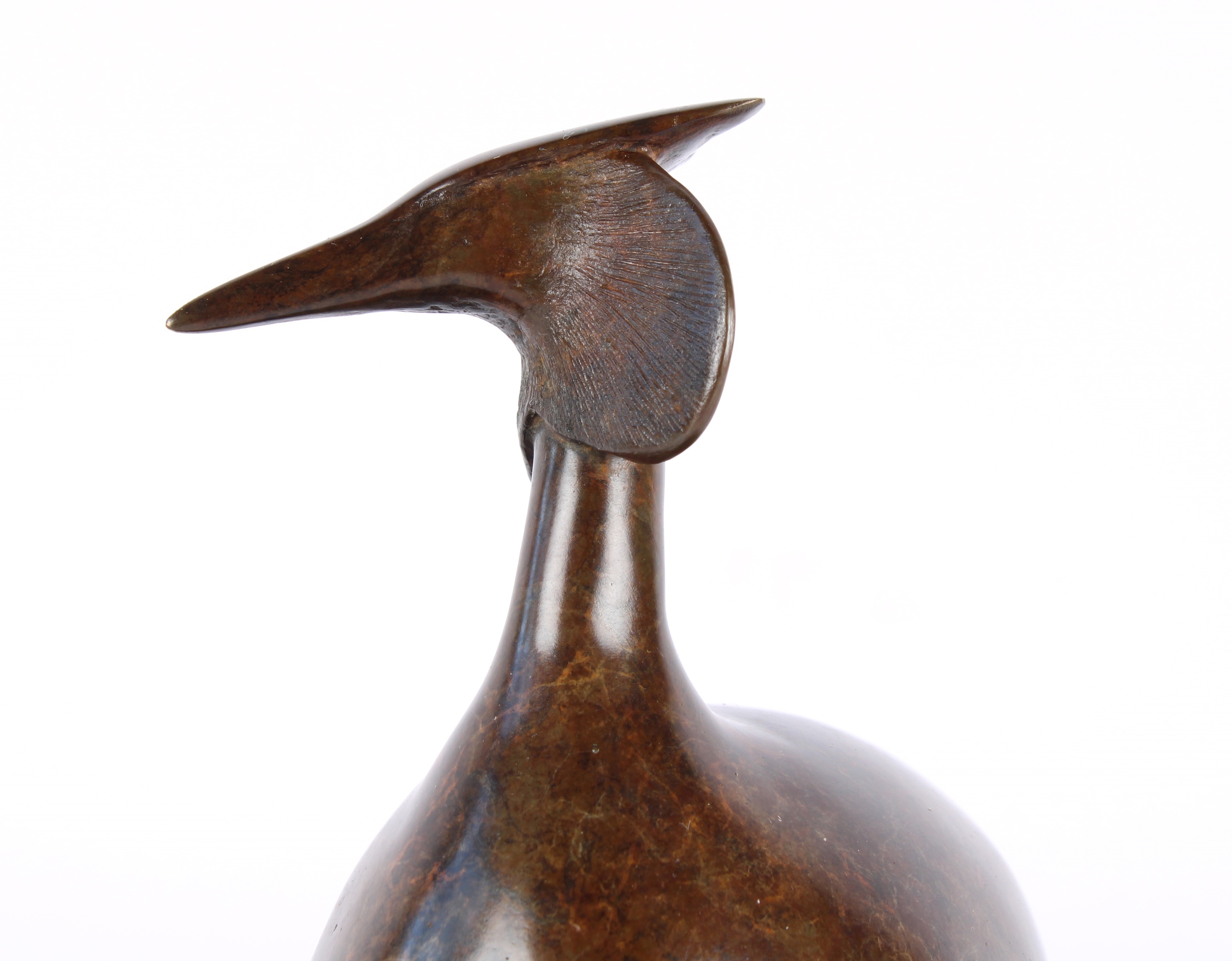 Elfyn Roberts | Great Crested Grebe Bronze Sculpture (1950s) | MutualArt