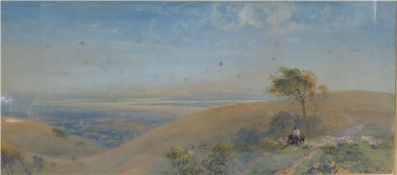 Robert Thorne Waite | shepherd and his flock with a view beyond over ...