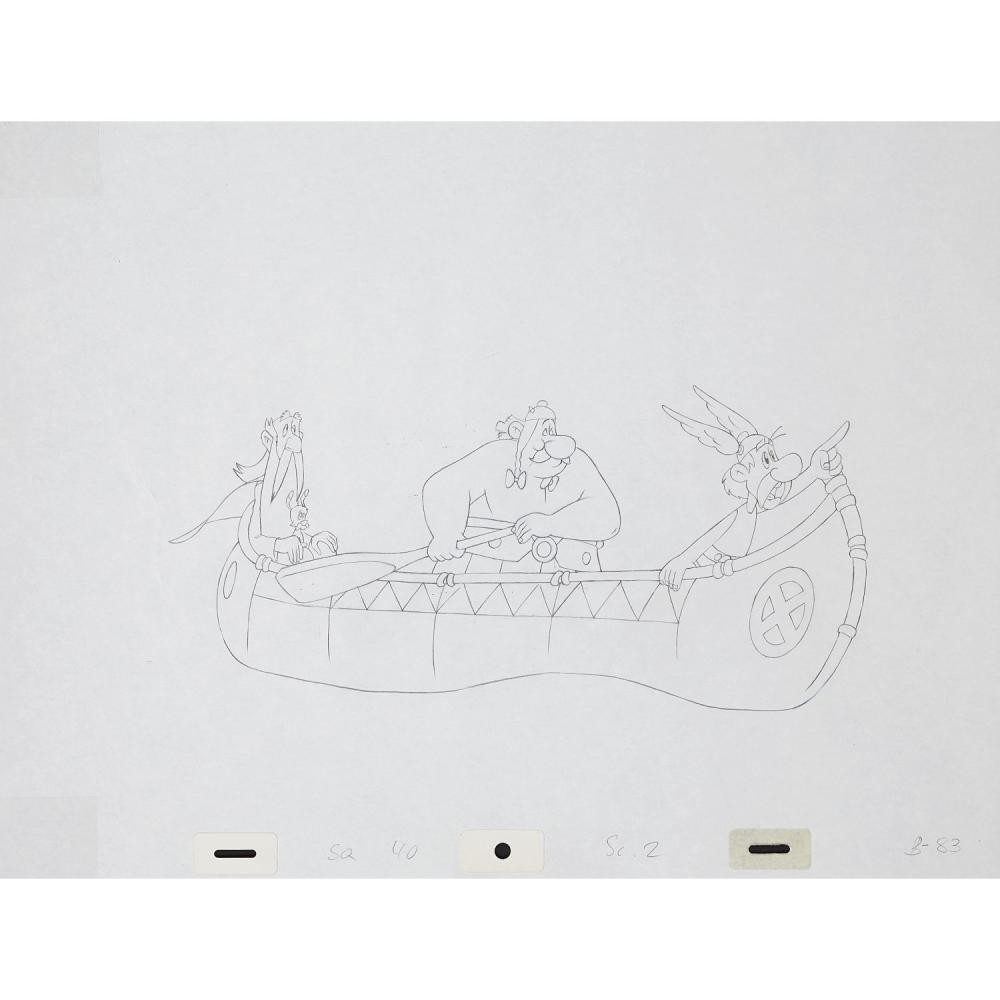 Albert Aleandro Uderzo | Astérix et Obélix avec Panoramix et Idéfix ...