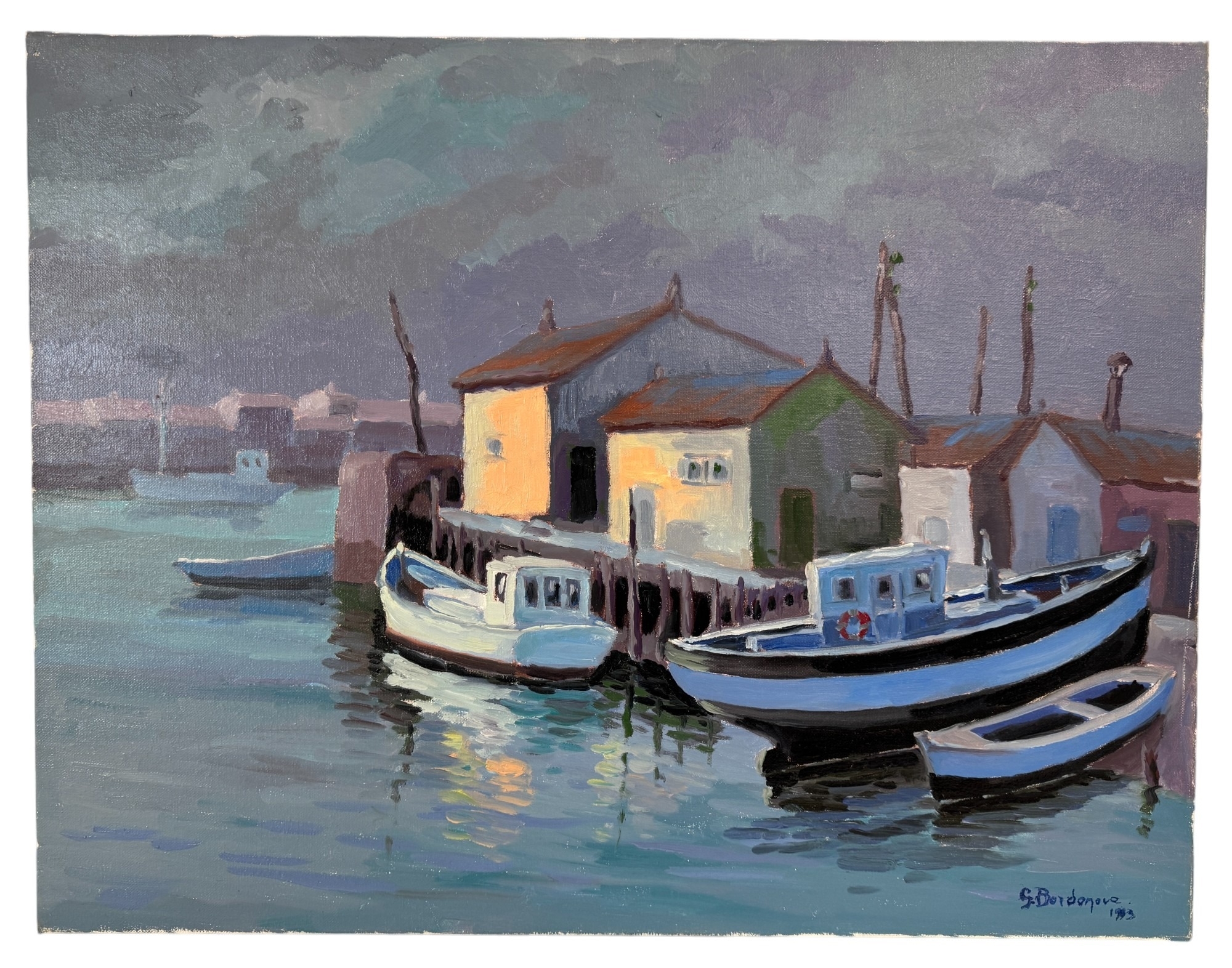 Georges Bordonove | Blue docks (1993) | MutualArt