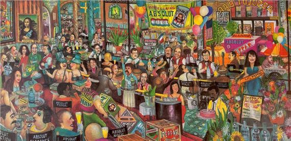 Robert Cenedella | The Absolut Bar | MutualArt