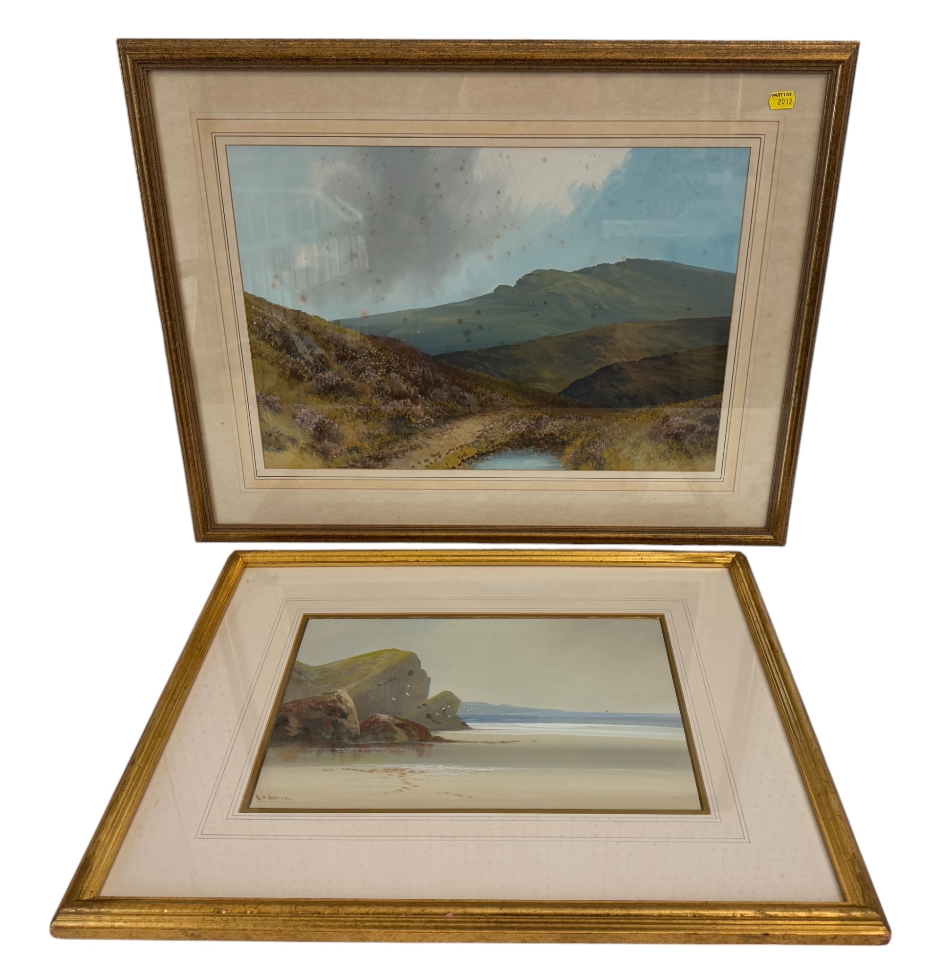Reginald Daniel Sherrin | Two s of a moorland and coastal landscape ...