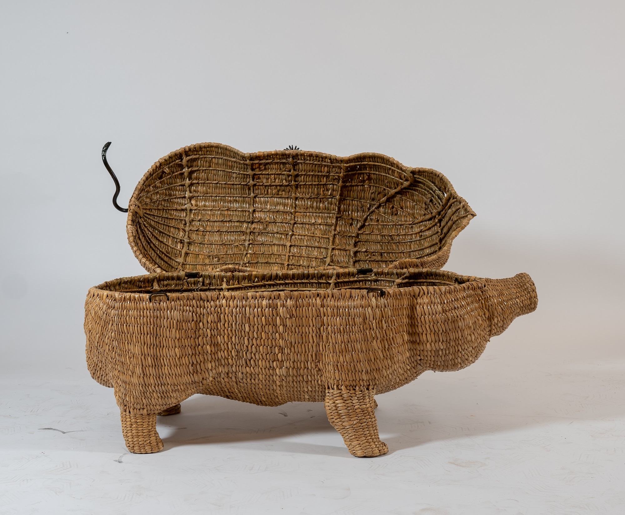 Large | Large Wicker Pig-Form Trunk | MutualArt