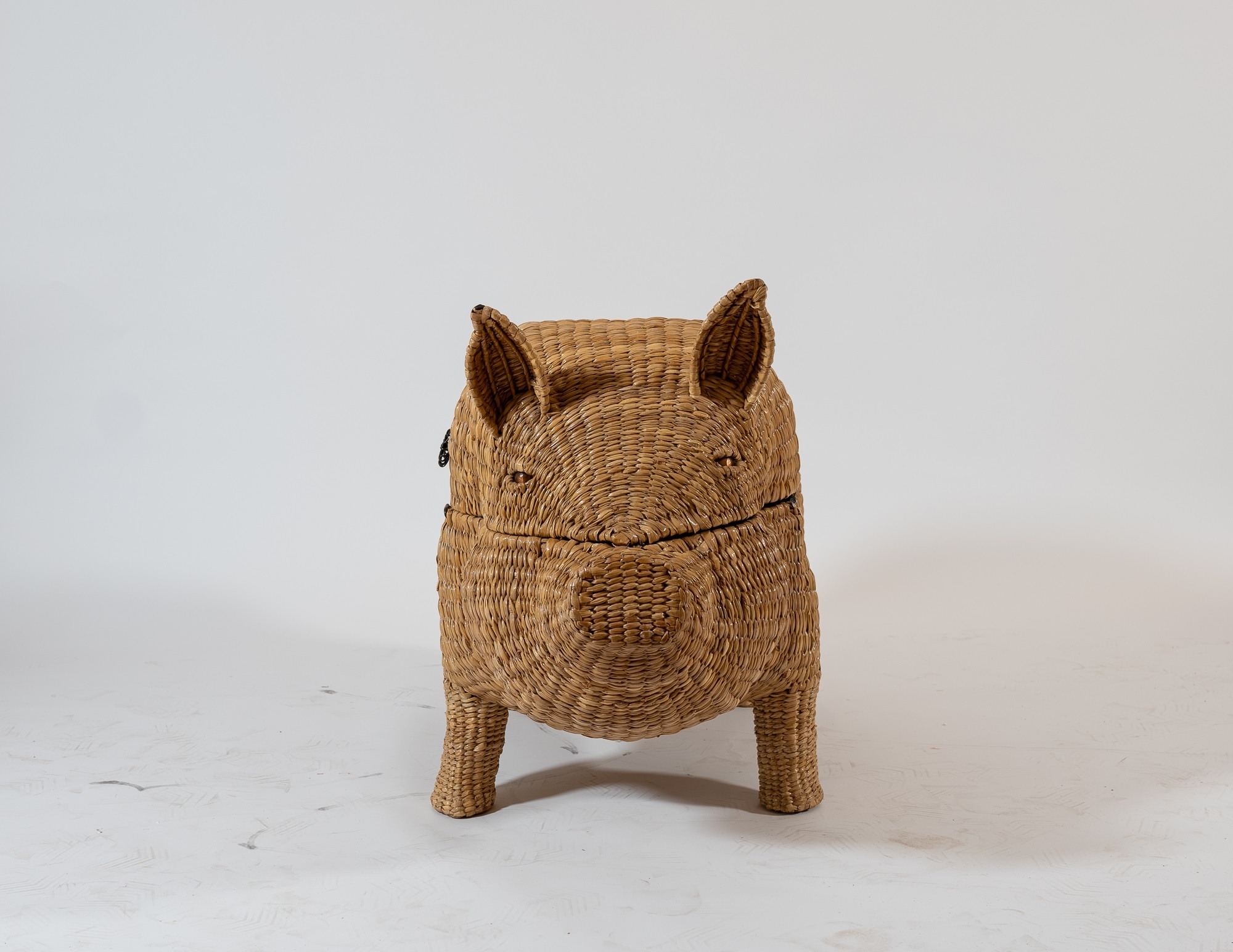 Large | Large Wicker Pig-Form Trunk | MutualArt