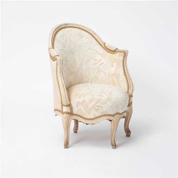LOUIS | Louis XV Style Cream Painted Bergere | MutualArt