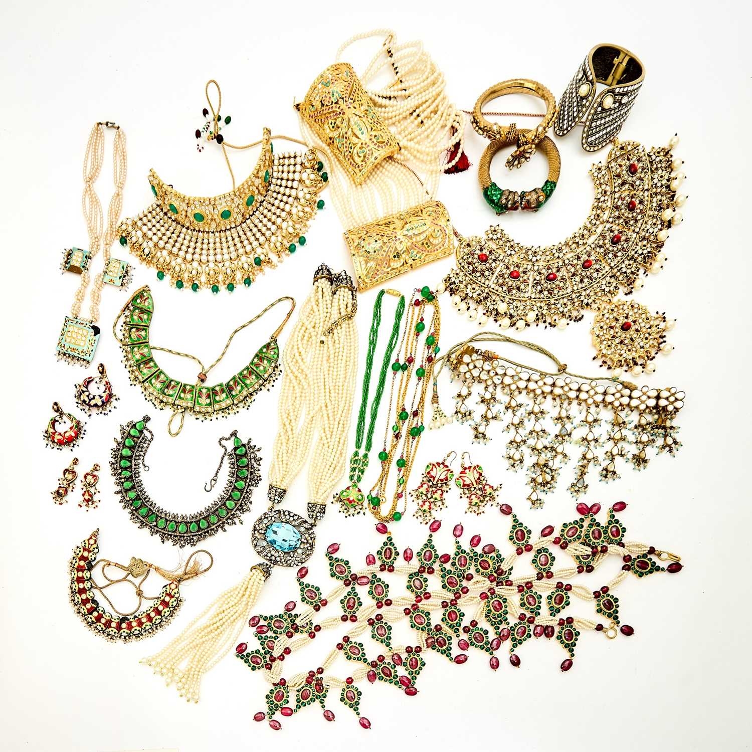 Jewelry | Group of Middle Eastern Style Metal, Enamel, Faux Pearl and ...